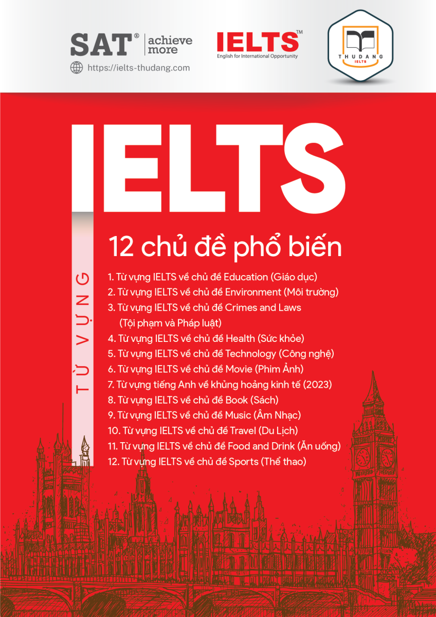 TỪ VỰNG IELTS THEO 12 CHỦ ĐỀ PHỔ BIẾN.